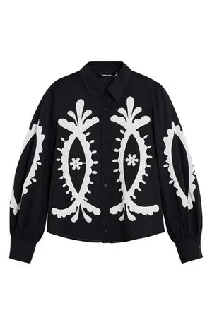 Desigual Appliqué Button-up Shirt