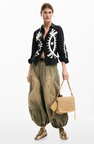 Desigual Appliqué Button-up Shirt