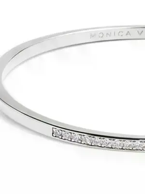 Monica Vinader Essential Diamond Bangle - Silver