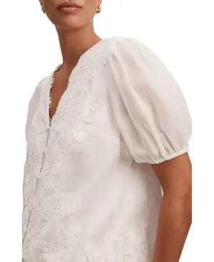 EVER NEW Sable Lace Scallop Blouse