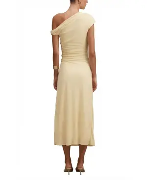 EVER NEW Piper Draped Tie Mesh Midi Dress