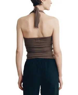 VIR VITA Pauline Halter Top - Chestnut