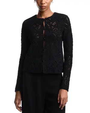 Emporio Armani Embroidered Jacket - Black