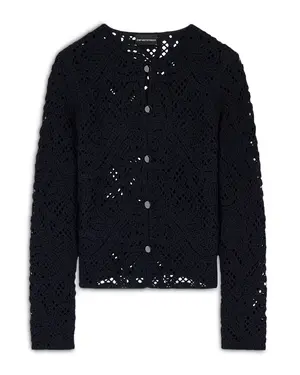 Emporio Armani Embroidered Jacket - Black