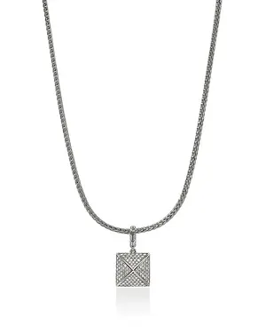 John Hardy Sterling Icon Diamond Pyramid Cluster Pendant Necklace - Silver