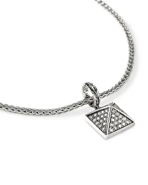 John Hardy Sterling Icon Diamond Pyramid Cluster Pendant Necklace - Silver