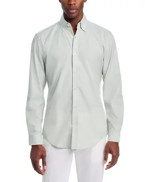 Bloomingdale'S Microcheck Button Down Shirt Exclusive - Green