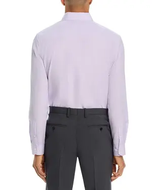 Bloomingdale'S Microcheck Button Down Shirt Exclusive - Lilac