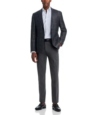 Bloomingdale'S Windowpane Button Down Shirt Exclusive - Blue