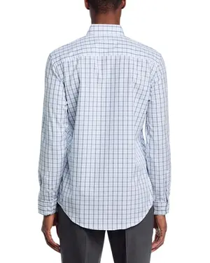 Bloomingdale'S Windowpane Button Down Shirt Exclusive - Blue