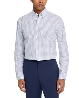 Bloomingdale'S Windowpane Button Down Shirt Exclusive - Lilac