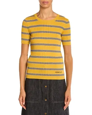 Moncler Stripe Crewneck - Yellow