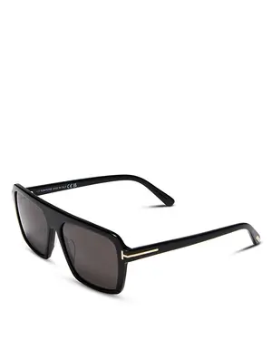 TOM FORD Square Sunglasses 56mm - Black/smoke
