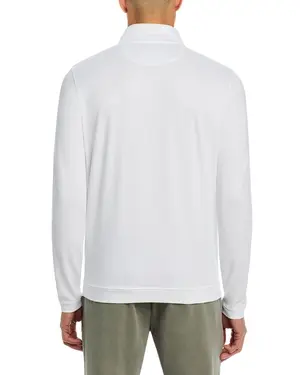 Peter Millar Albatross Pique Quarter-zip - White
