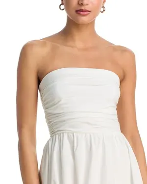 WAYF Katherine Bubble Hem Dress - Ivory