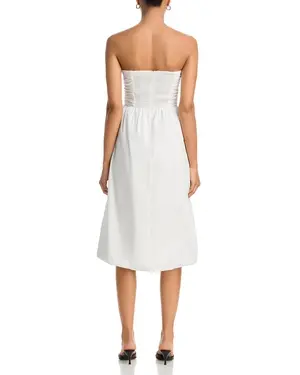 WAYF Katherine Bubble Hem Dress - Ivory