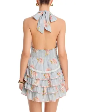 LoveShackFancy Kerch Mini Halter Dress