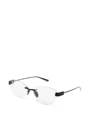 Balenciaga Logo-detail Eyeglasses - Black
