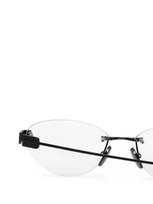 Balenciaga Logo-detail Eyeglasses - Black