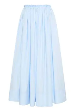 Gabriela Hearst Shiva Maxi Skirt In Sea Island Cotton - Light Blue
