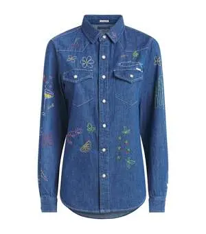 MOTHER Denim All My Exes Shirt - Blue