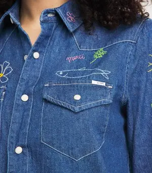 MOTHER Denim All My Exes Shirt - Blue