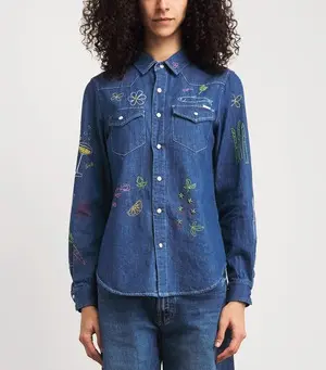 MOTHER Denim All My Exes Shirt - Blue