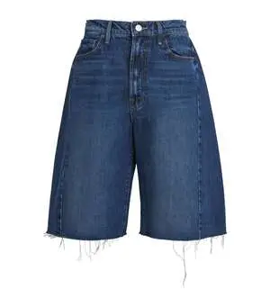 MOTHER The Half-pipe Denim Shorts - Blue
