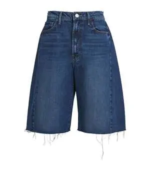 MOTHER The Half-pipe Denim Shorts - Blue