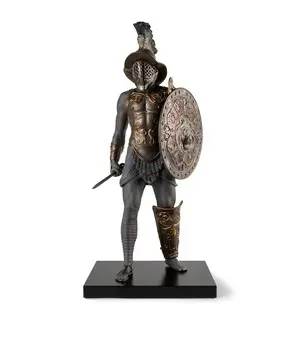 LLADRO Porcelain Gladiator Sculpture - Black