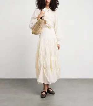Ulla Johnson Cotton Davina Maxi Skirt - White