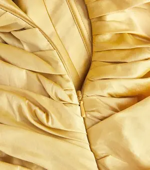 MARMAR HALIM Taffeta One-shoulder Draped Gown