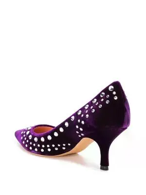 Rochas Embellished Pointed Toe Pumps