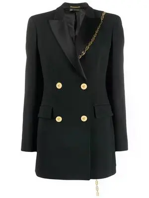 Versace Chain Detail Double-breasted Blazer