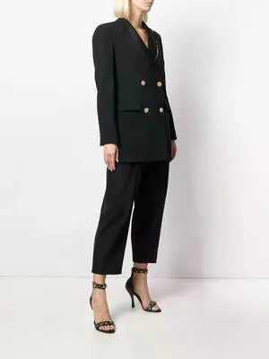 Versace Chain Detail Double-breasted Blazer