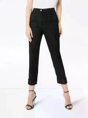 Dolce & Gabbana Floral Brocade Cropped Trousers
