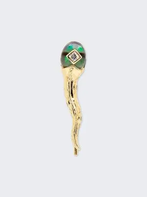BIBI VAN DER VELDEN Tadpole Climber Earring - Yg