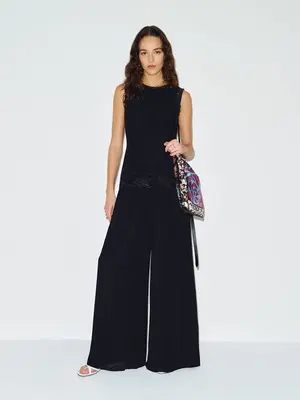 REFORMATION Zinnia Lace Two-piece Set - Black