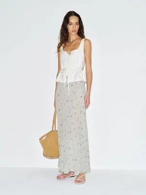 REFORMATION Abbie Maxi Skirt - Blue