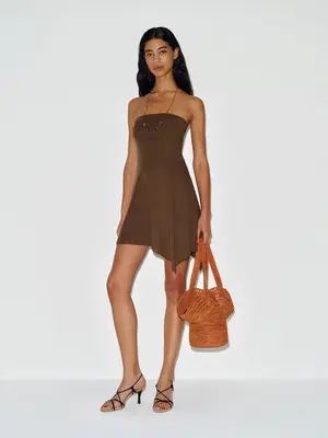 REFORMATION Georgia Knit Dress - Brown