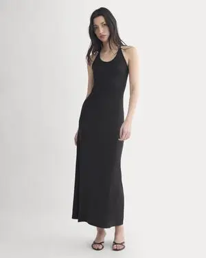 Everlane Racerback Maxi Knit Dress - Black