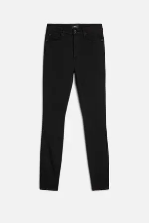 7 For All Mankind Slim Illusion Luxe High Waist Skinny - Black