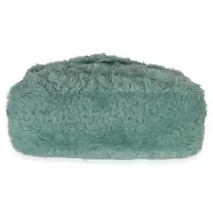 Saint Laurent Shearling Quilted Monogram Loulou Puffer Satchel - Blue