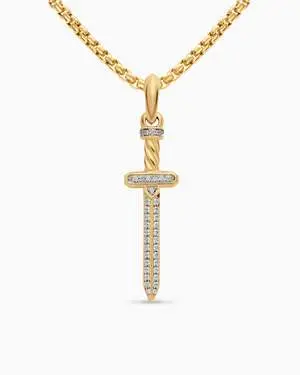 David Yurman Pavé Sword Amulet In 18k Gold - Diamond