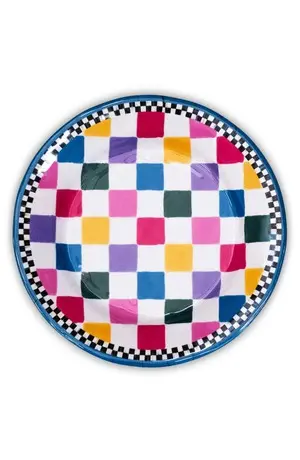 MACKENZIE-CHILDS Set Of 4 Jamboree Melamine Dinner Plates - Multi Blue