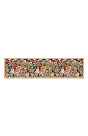 MACKENZIE-CHILDS Tudor Rose Washable Runner - Multi Blue