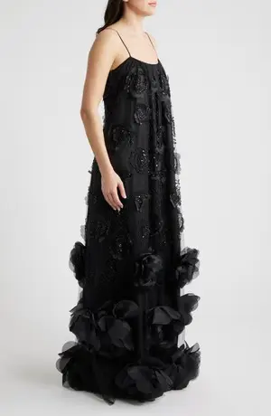 DELFI COLLECTIVE Ivy Beaded Floral Gown