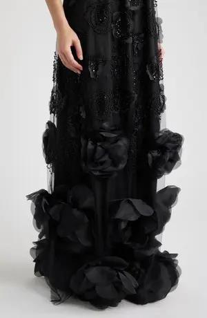 DELFI COLLECTIVE Ivy Beaded Floral Gown