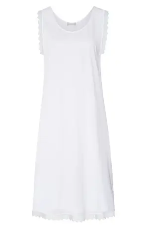 Hanro Inaya Scallop Tank Dress - White