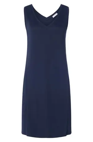 Hanro Pure Essence Cotton Tank Nightgown - Deep Navy